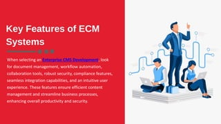 Custom Enterprise CMS Development for Efficient Workflows | PPT