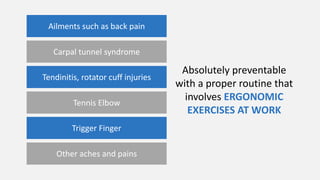 Best Ergonomic Exercises to Do at the Workplace | PPTX