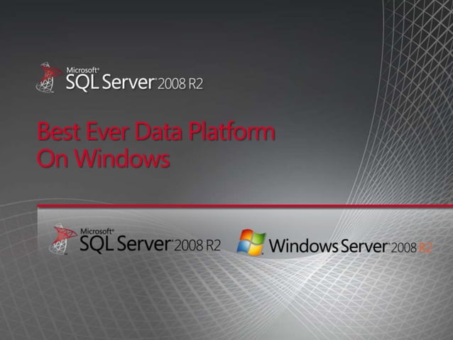 Microsoft SQL Server - Best Ever Data Platform on Windows Presentation | PPTX