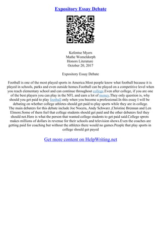 Best Expository Essays | PDF