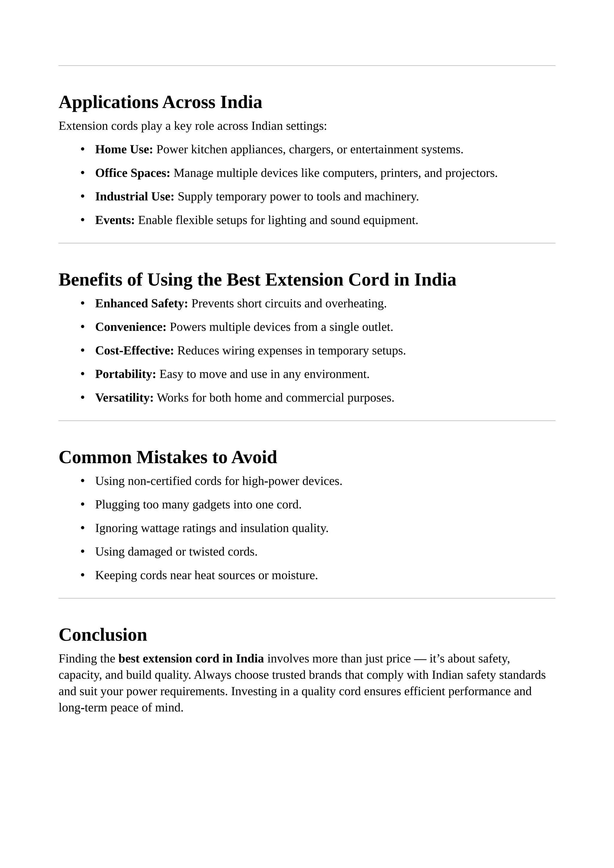 Best Extension Cord in India: A Complete Buying Guide | PDF
