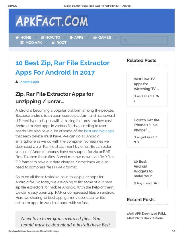 Best file extractor apps for android in 2017 - ApkFact