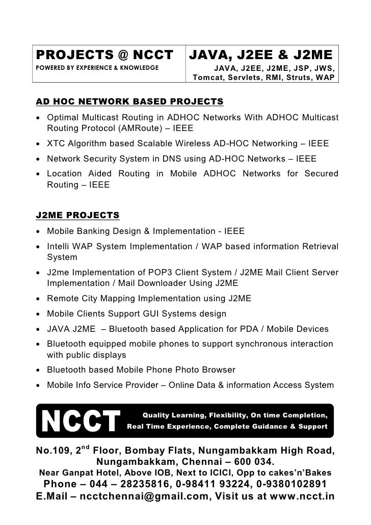 Best Final Year Ieee Projects Advantages Ncct | PDF | Free Download