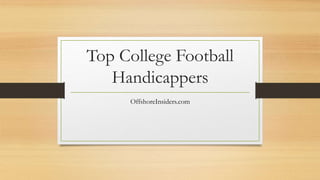 Best football services handicapping | PPTX