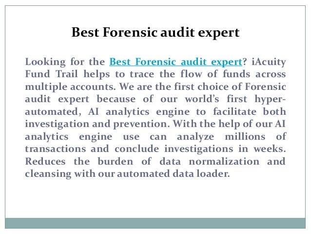 Best Forensic audit expert | PPTX