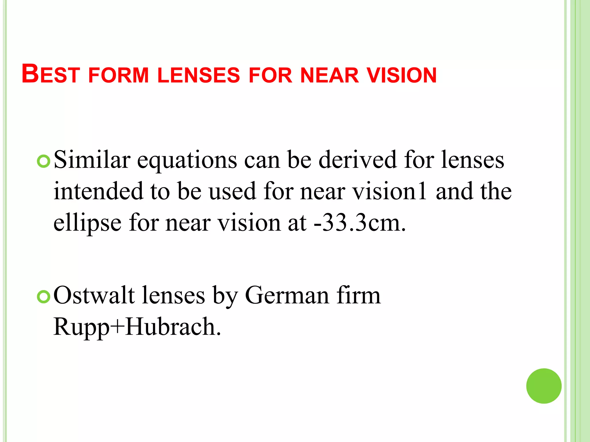 Best form spectacle lenses | PPTX