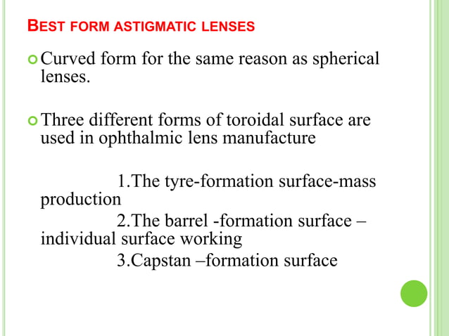 Best form spectacle lenses | PPTX