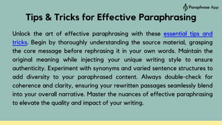 Best Free Paraphrasing Tool.pptx