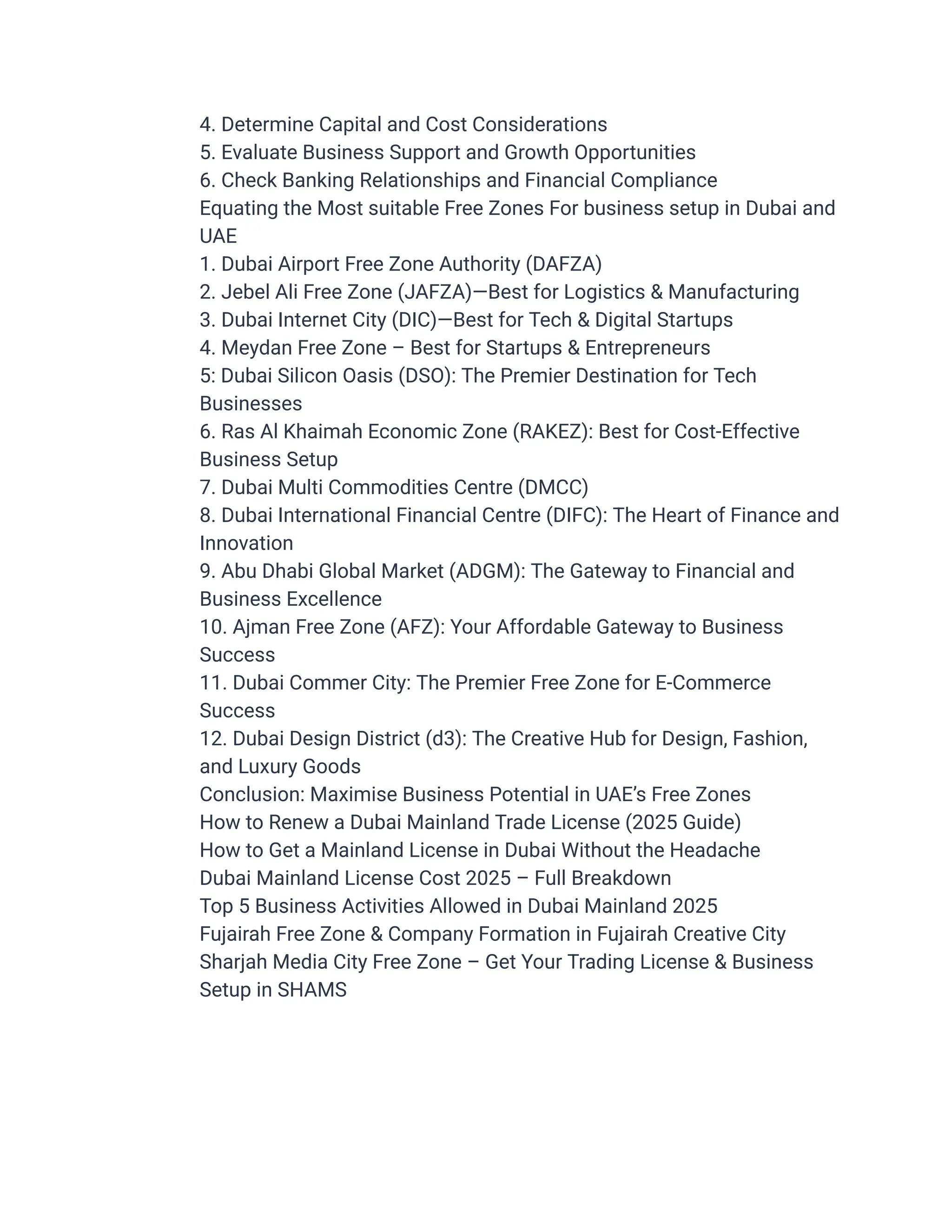 Best Free Zones For business setup in Dubai and UAE.pdf