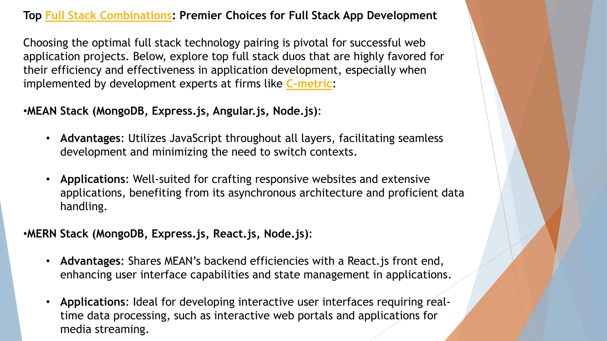 Best Full Stack Combinations: Most Preferred Full Stack App Development Duos | PDF | Web ...