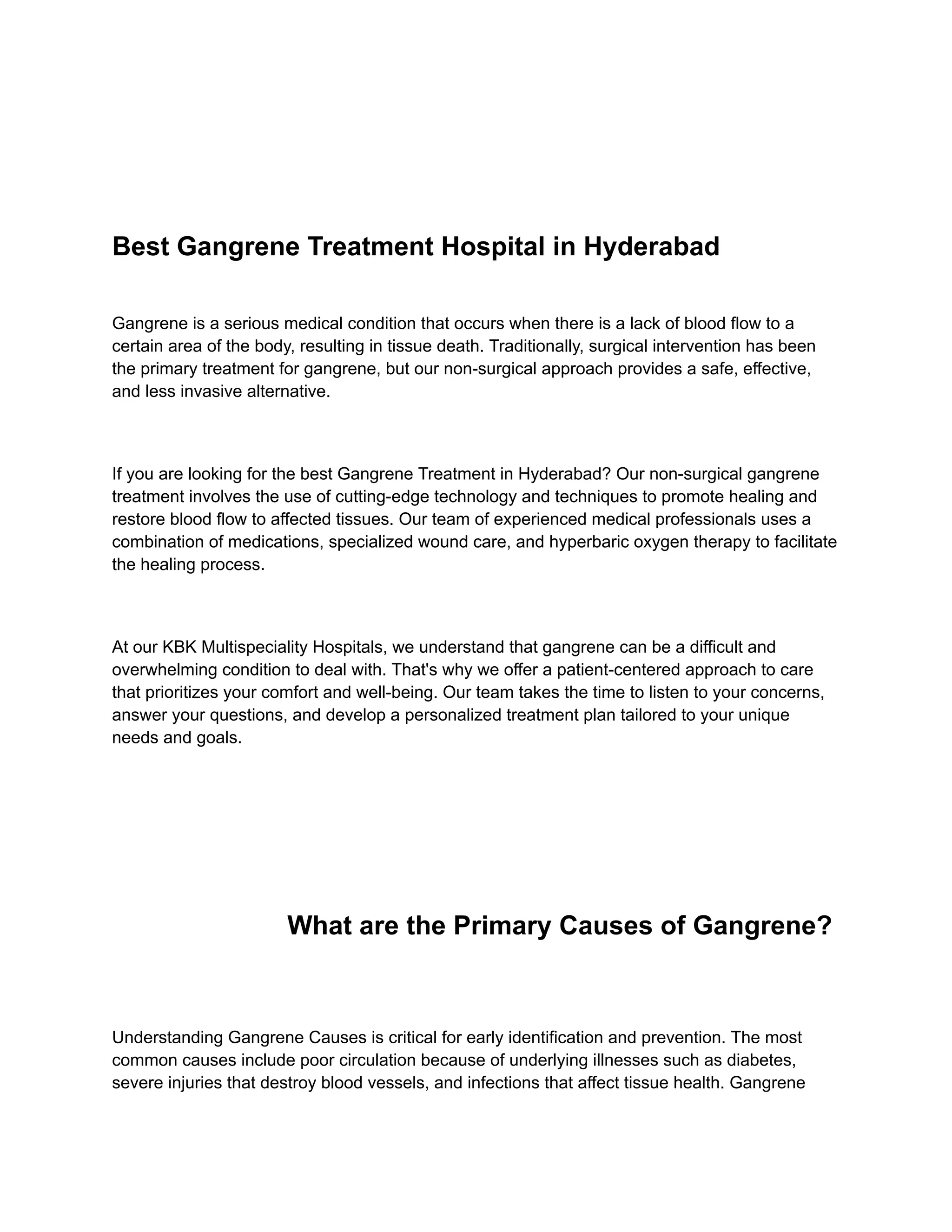 Best Gangrene Treatment Hospital gangrene treatment | PDF