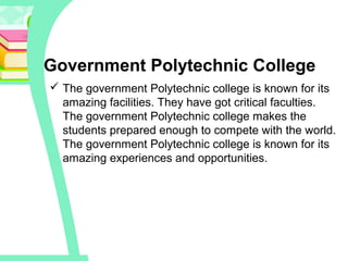 Best Govt Polytechnic College in Delhi | PPT