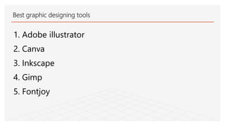 Best graphic designing tools | PDF