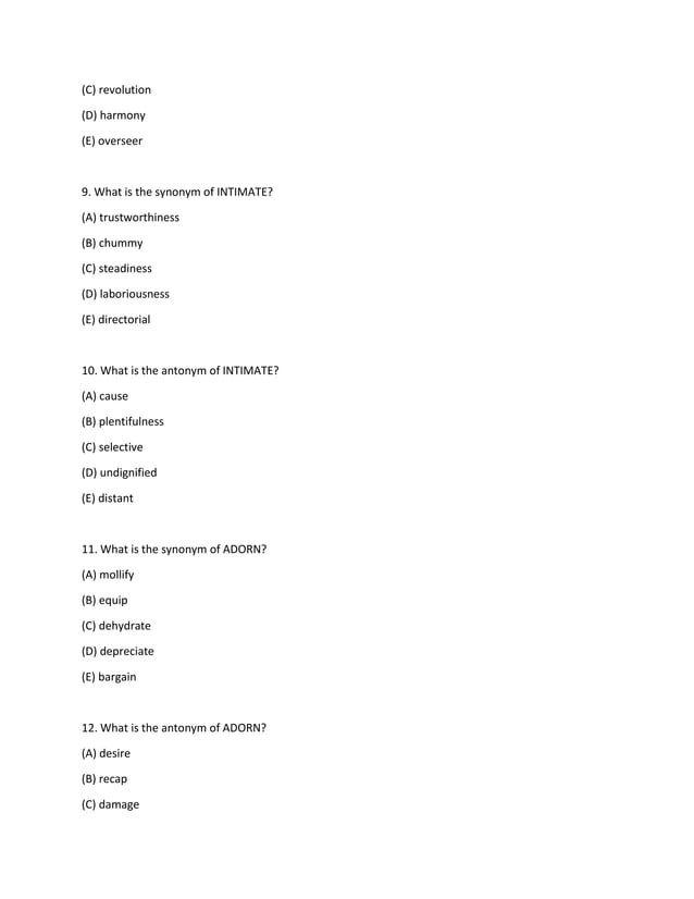 Best Gre Vocabulary Flashcards | PDF