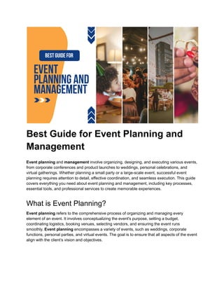 Best Guide for Event Planning and Management | PDF