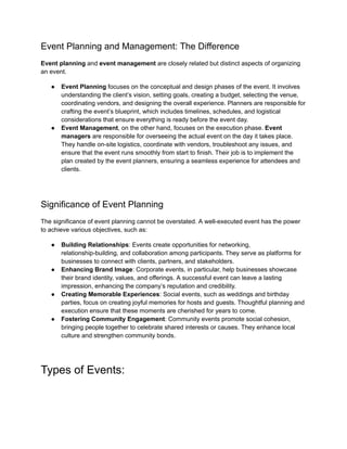 Best Guide for Event Planning and Management | PDF