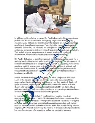 Best Hernia Specialist | Dr Nainesh Patel | PDF