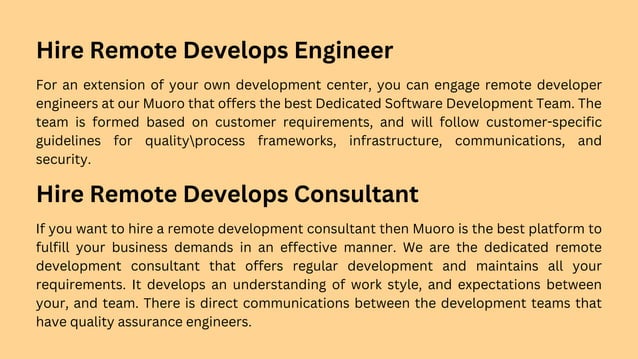 Hire Dedicated Remote Engineer | PPT
