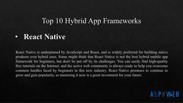 Best Hybrid Mobile App Development Frameworks | PPT