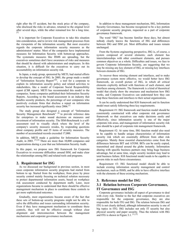 Information security governance framework | PDF