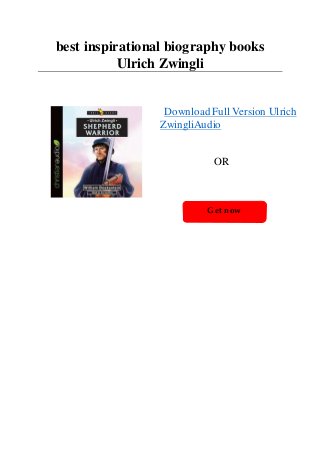 best inspirational biography books Ulrich Zwingli