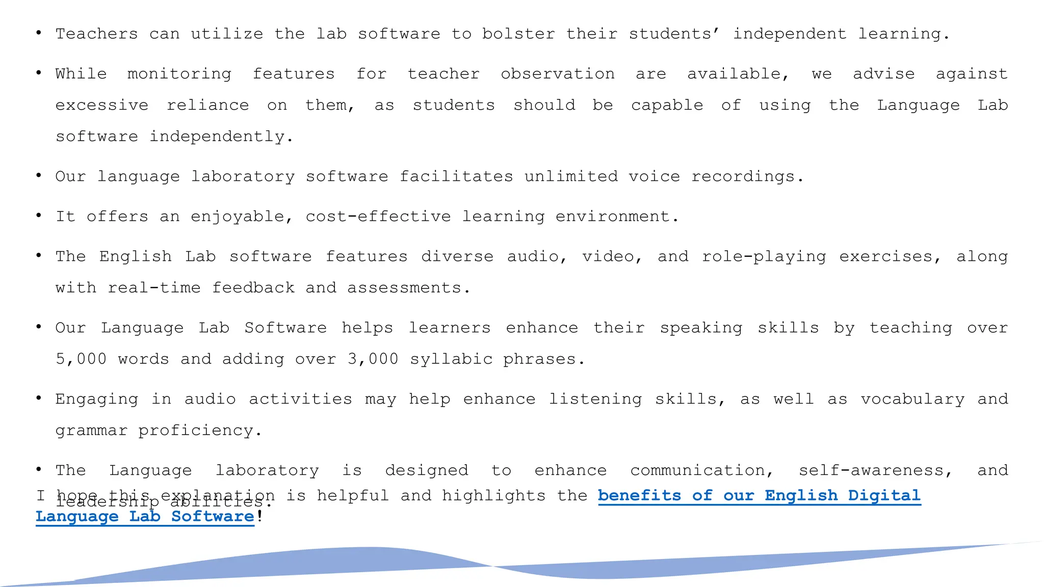 Best Interactive English Language Lab Software Internet is Not Required ...
