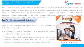 Best Interactive English Language Lab Software Internet is Not Required.pptx