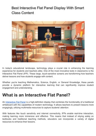 Best Interactive Flat Panel Display With Smart Class Content.pdf