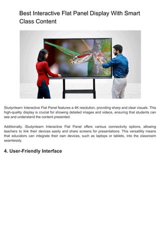 Best Interactive Flat Panel Display With Smart Class Content.pdf
