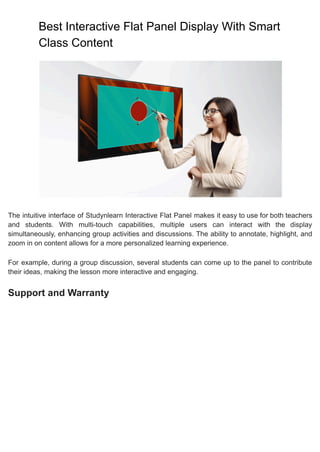 Best Interactive Flat Panel Display With Smart Class Content.pdf