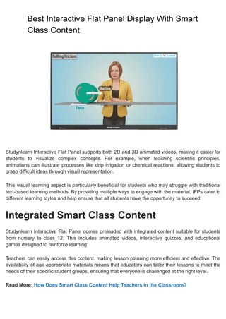 Best Interactive Flat Panel Display With Smart Class Content.pdf