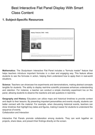 Best Interactive Flat Panel Display With Smart Class Content.pdf