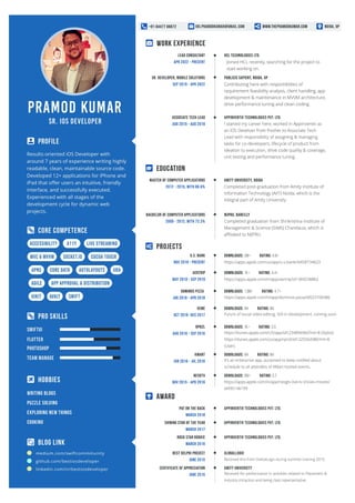 Best iOS developer resume | PDF