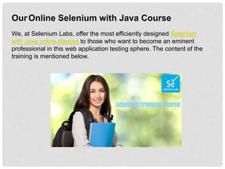 Best java automation training institute in Bangalore - Selenium Labs | PPT