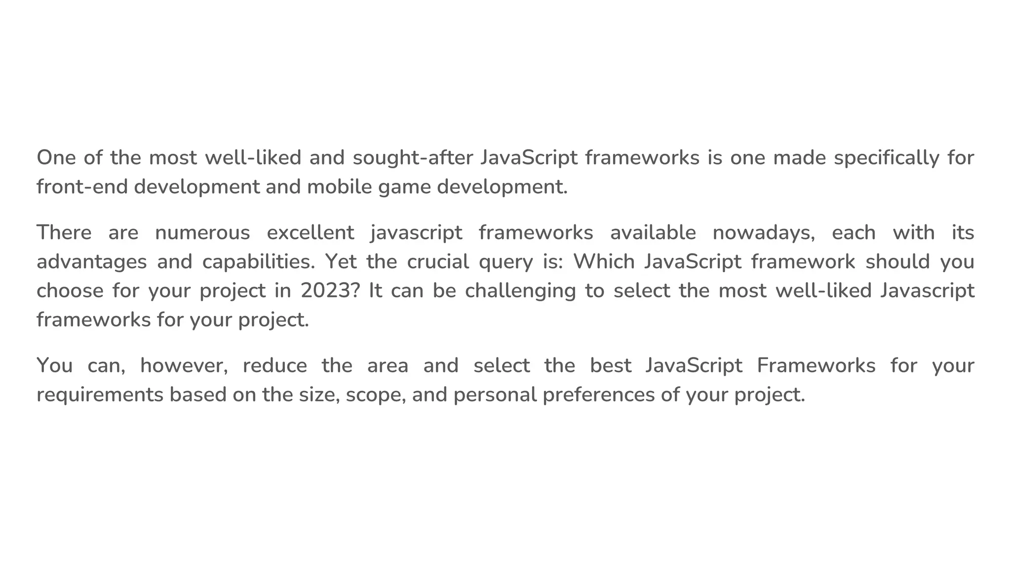 9 Best Javascript Frameworks To Choose Ppt