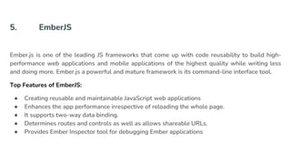 9 Best JavaScript Frameworks To Choose | PPT