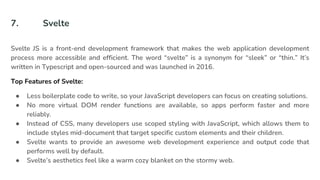 9 Best JavaScript Frameworks To Choose | PPT