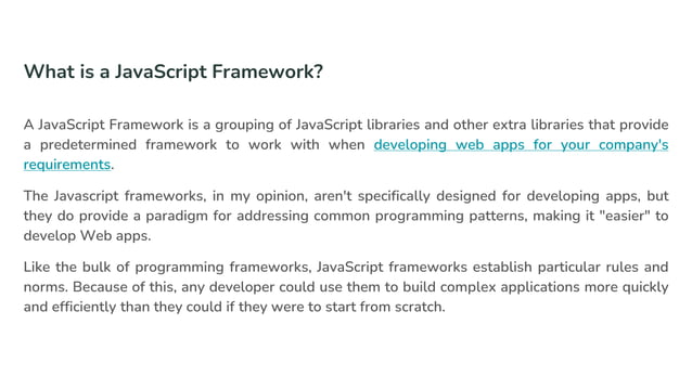 9 Best JavaScript Frameworks To Choose | PPT