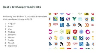 9 Best JavaScript Frameworks To Choose | PPT