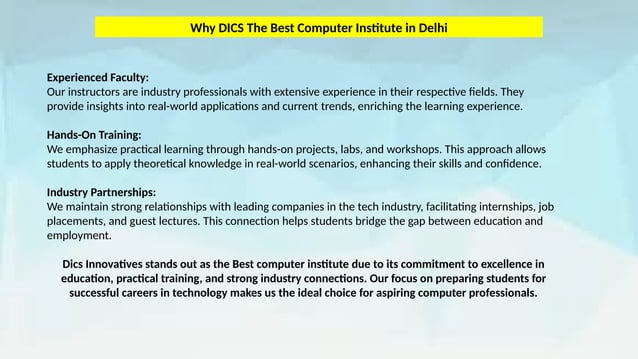 The best java Programming training institute | PPT