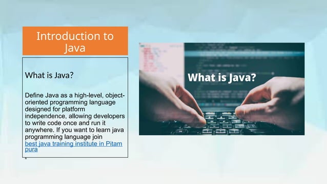 The best java Programming training institute | PPT