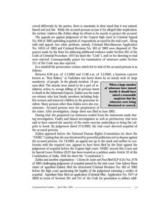 Best Bakery Judgement, April-May 2004 | PDF