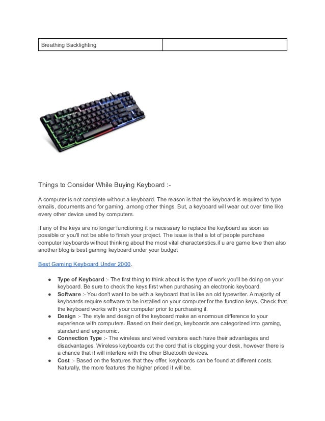 Best keyboard under 1000 | PDF