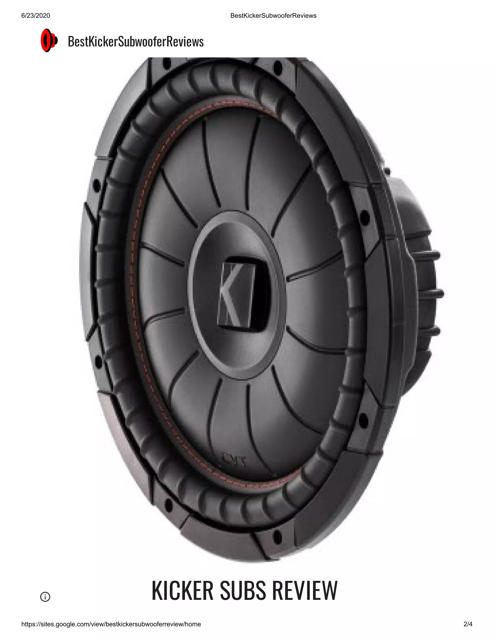 kicker subs - 10 inch kicker subs - Kicker Subwoofer | PDF