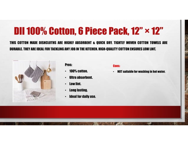 Best kitchen dish cloths | PPT