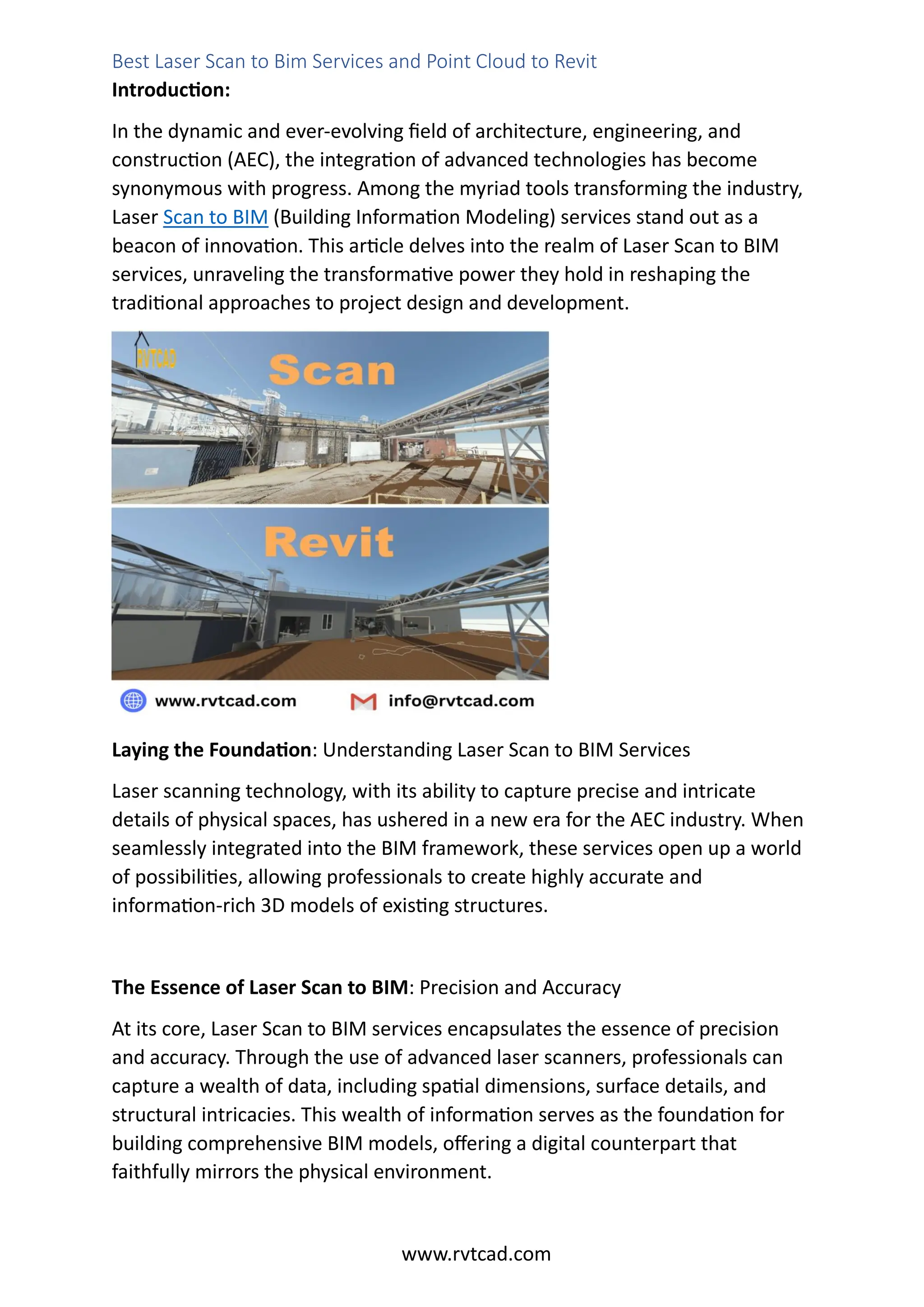 Best Laser Scan to Bim Services and Point Cloud to Revit.pdf