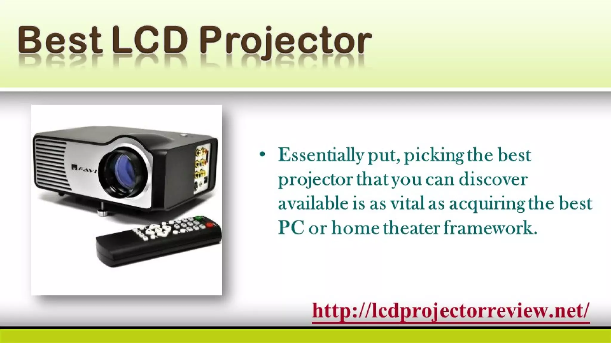 Best LCD Projector | PPT | Video Production | Content Production
