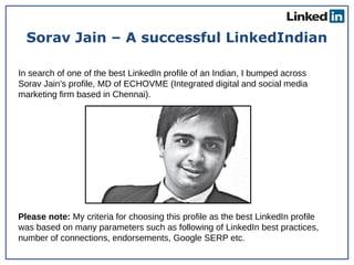 Best LinkedIn Profile - An Indian Example | PDF