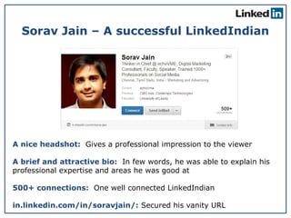 Best LinkedIn Profile - An Indian Example | PDF