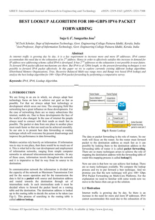 Best lookup algorithm for 100+gbps ipv6 packet | PDF | Computer Networking | Computing
